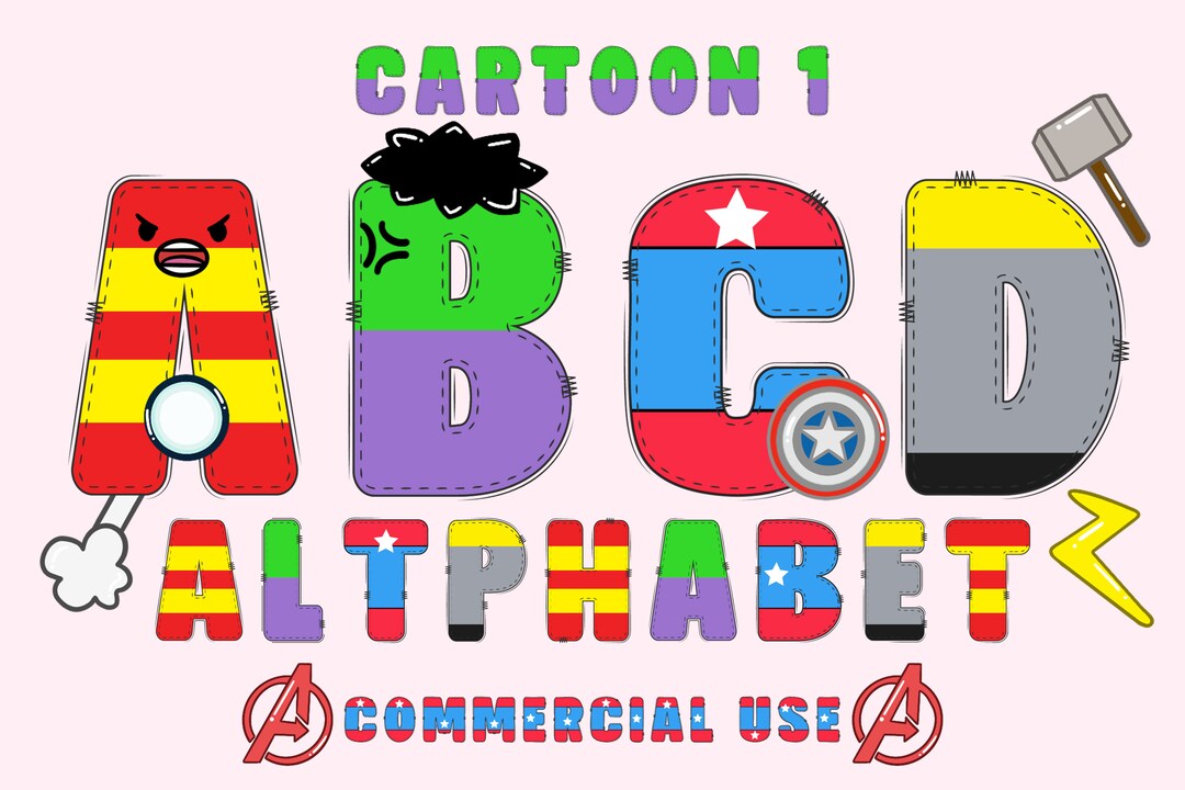 Superhero Alphabet Svg Png Avanger Super Hero Letters Super Hero Doodle ...