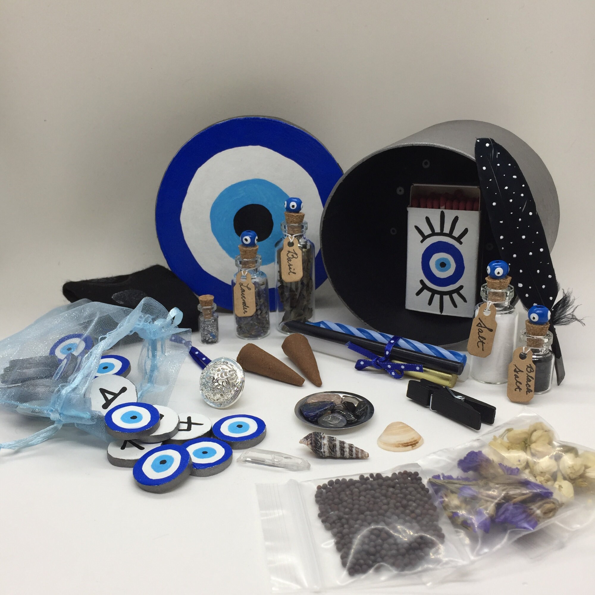 Evil Eye Deluxe Travel Altar Mini Witch Kit Nazar Divination | Etsy