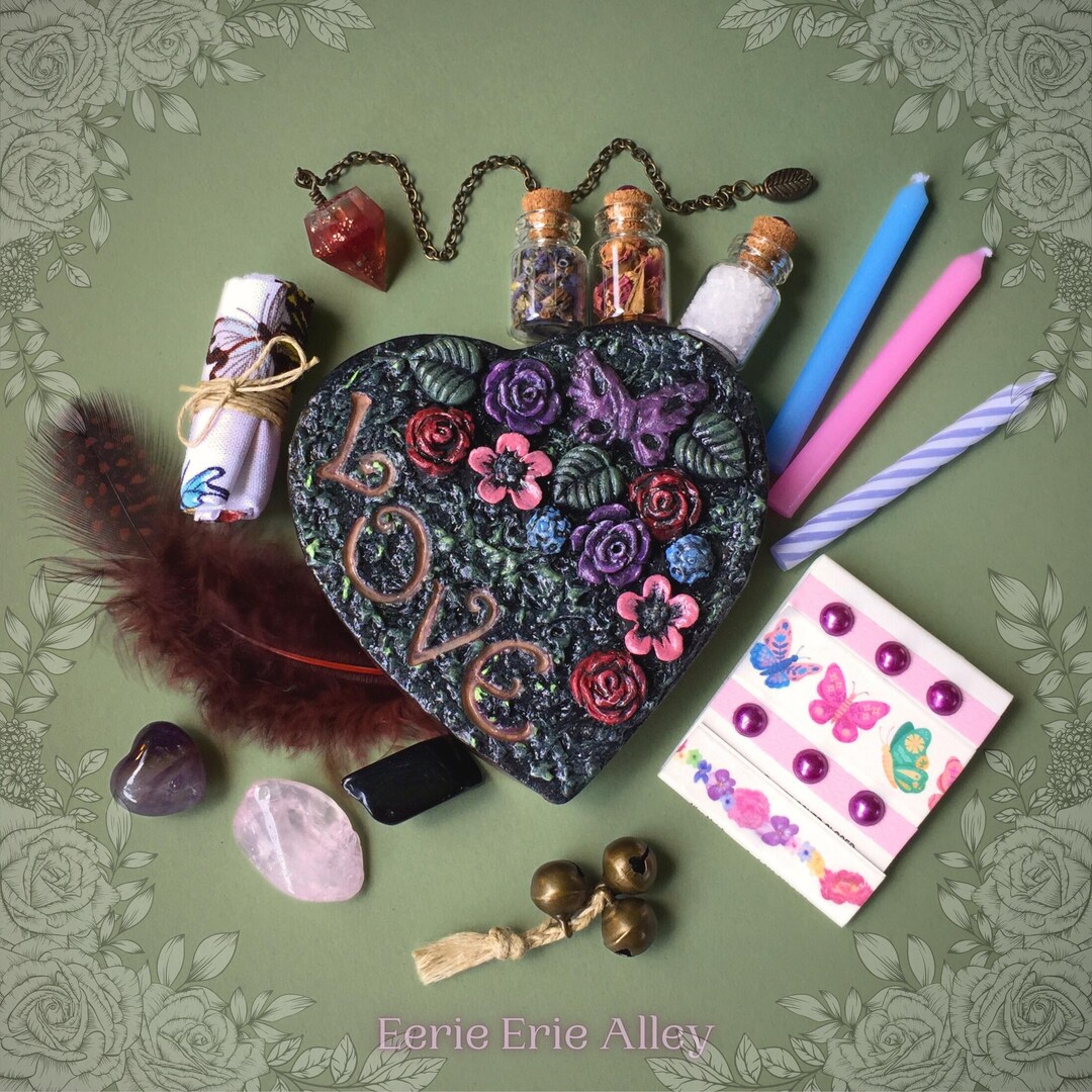 Fairy Garden Travel Altar Dark Fae Mini Alter Hand-painted Witchcraft ...