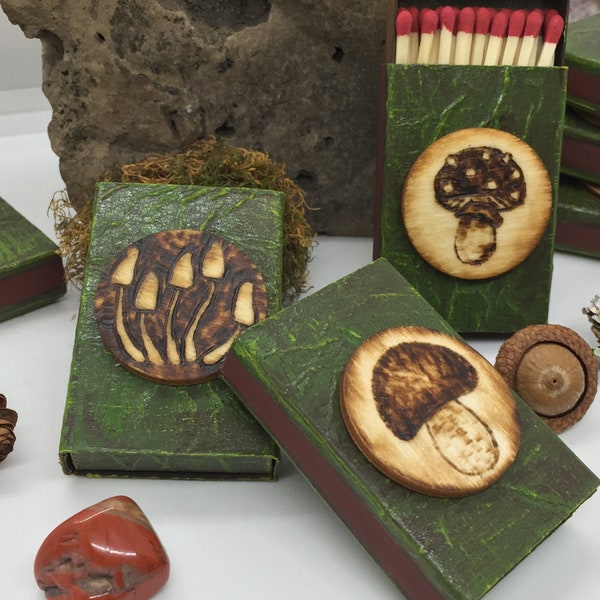 Mushroom in a Match Box - Etsy