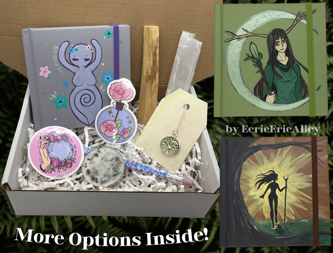 Hand-painted Witchy Journal & Kit- Cute Dream Diary Set- Grimoire ...