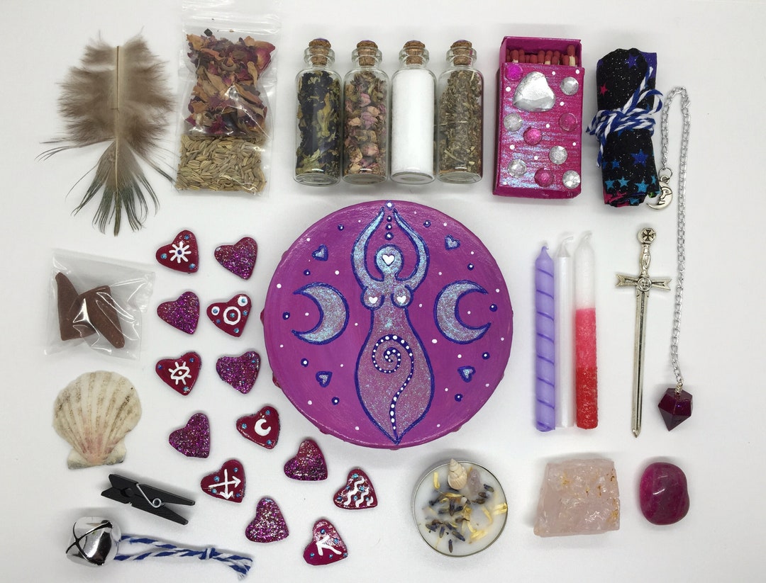 Spiral Goddess Deluxe Altar Kit- Pink Travel Alter Set- Divine Feminine ...