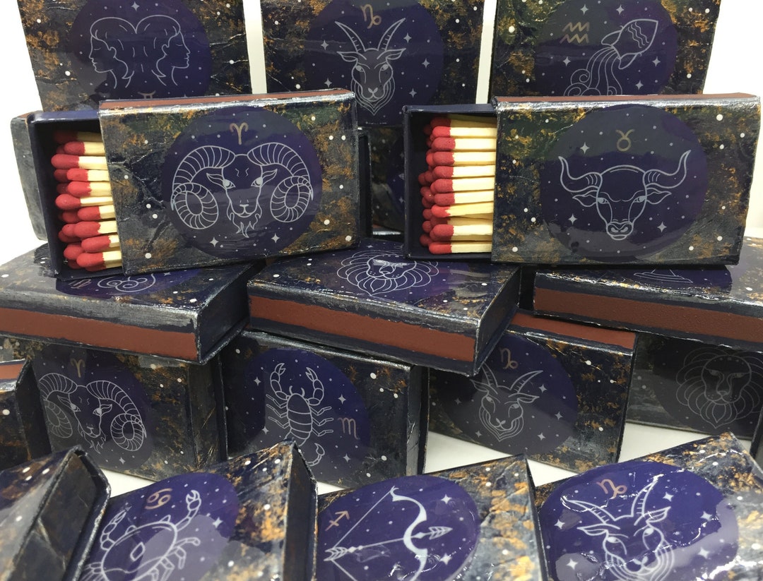 Zodiac Matches Star Sign Match Box Sun Sign Horoscope Witchy Altar ...