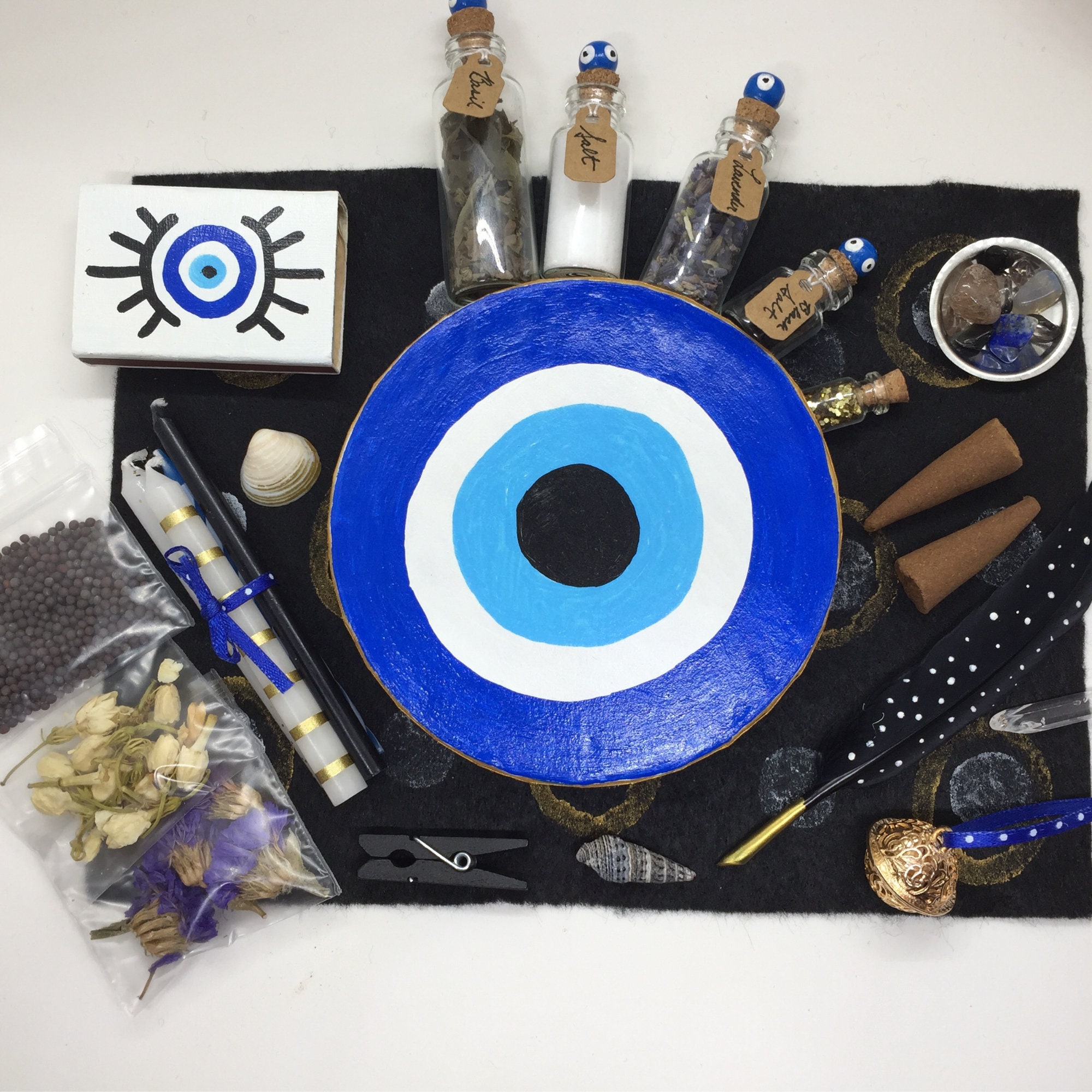 Evil Eye Deluxe Travel Altar Mini Witch Kit Nazar Divination | Etsy