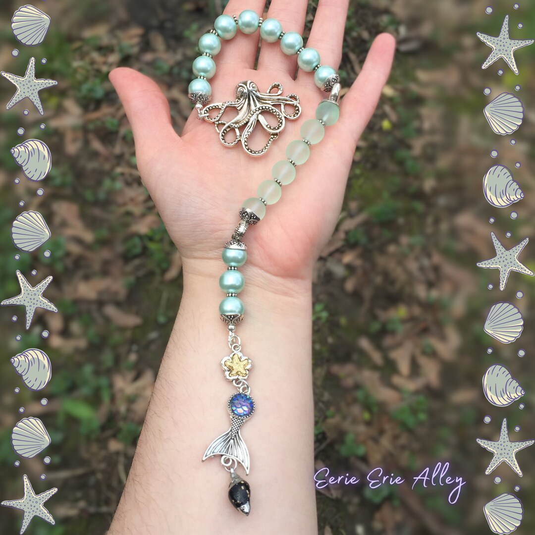 Octopus Sea Witch Ladder Ocean Themed Witchcraft Prayer Beads Witchy ...