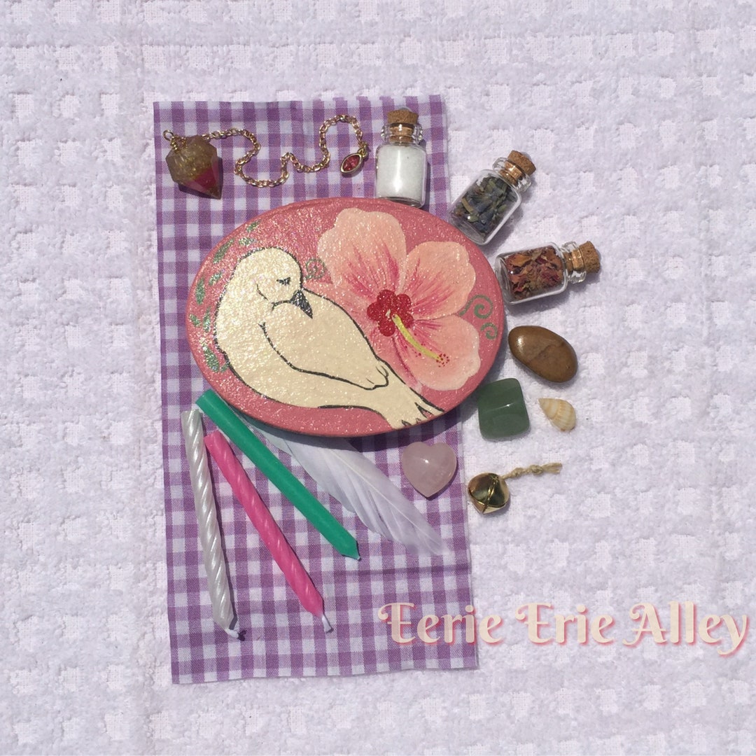 Aphrodite Dove Travel Altar Kit Venus Pocket Alter Set Hellenist ...