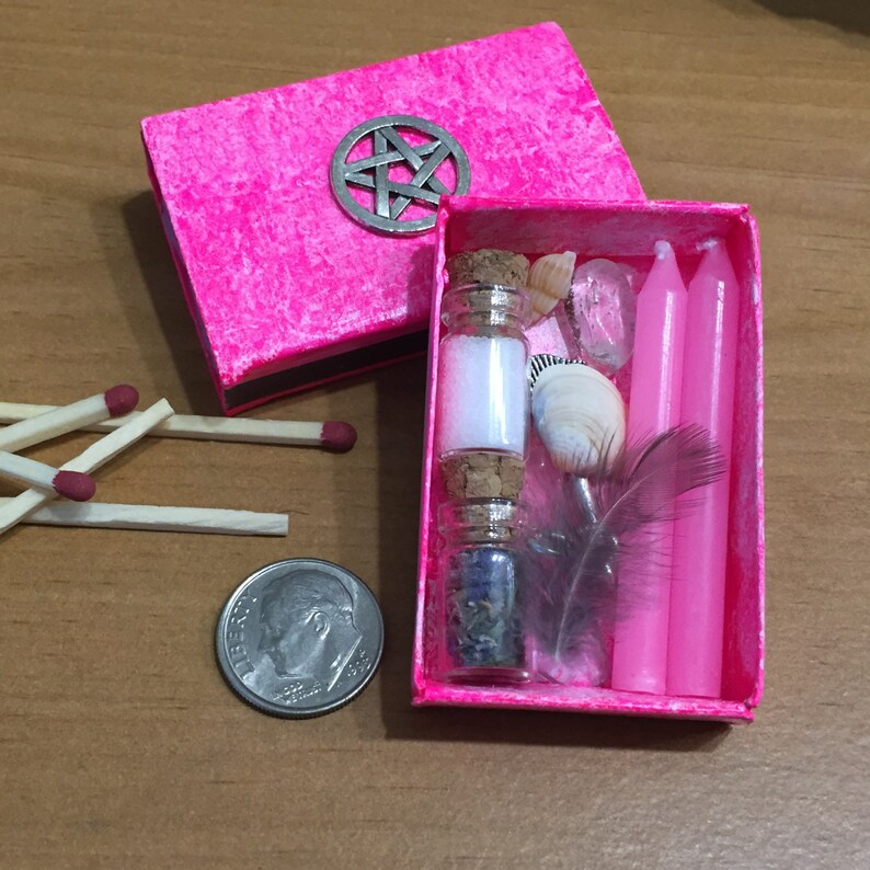 Matchbox Mini Altar Kit Neon Pink Teeny Tiny Pocket Witch Cute - Etsy