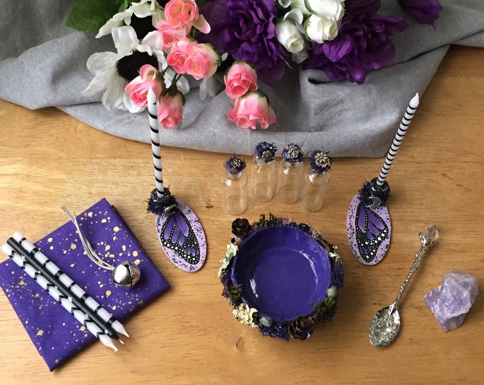 Dark Fairy Offering Altar Set-up Mystic Moon Faerie Alter Space ...