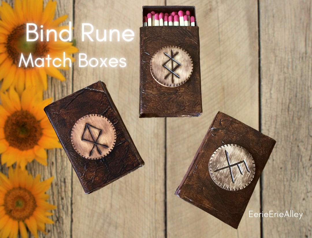 Norse Bind Rune Altar Matches Viking Alter Matchbox Luck Protection ...