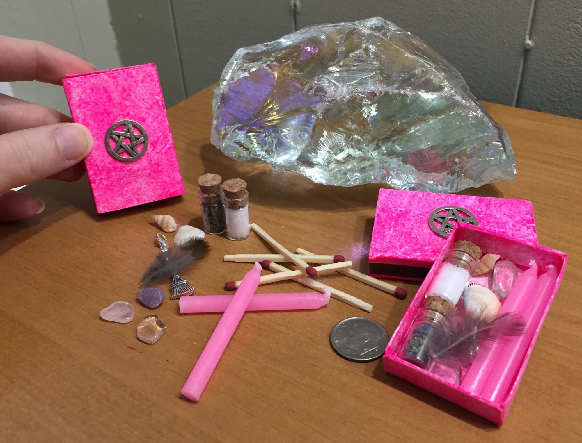 Matchbox Mini Altar Kit Neon Pink Teeny Tiny Pocket Witch Cute - Etsy
