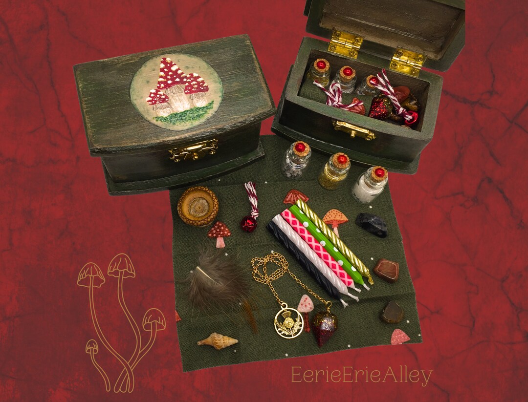 Mushroom Mage Travel Altar Kit- Mini Pocket Alter Set- Nature Magic ...