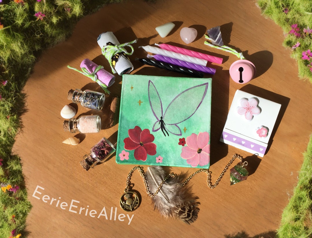 Pastel Fairy Travel Altar Kit – Hand-painted Box, Witchcraft Bundle - Etsy