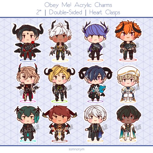 Mc and Me Obey Me Inspired Charms - Etsy