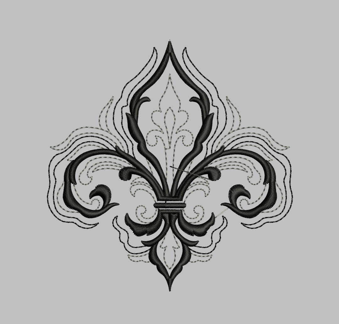 Fleur De Lis Embroidery Design Download 8 Sizes 9 Formats - Etsy