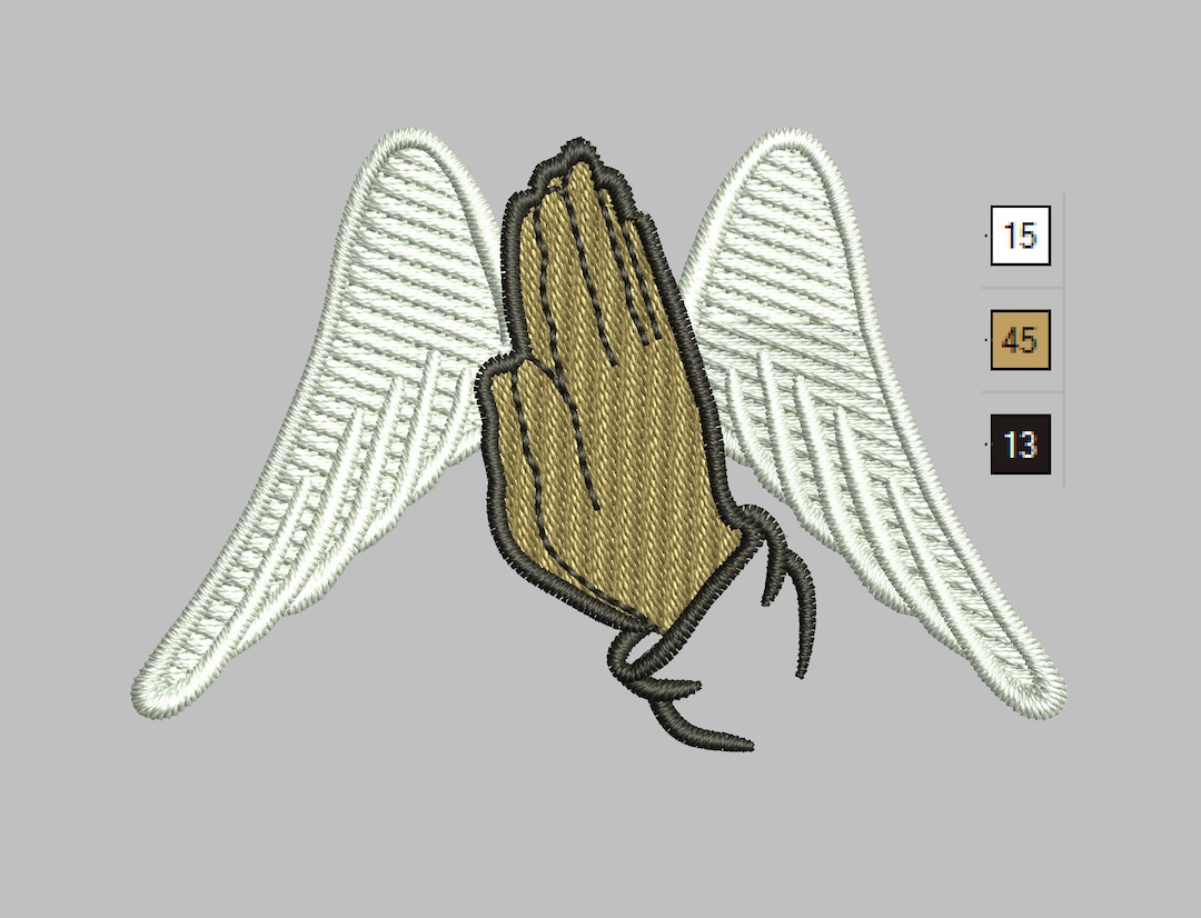 Praying Hands Embroidery Design Download 3 Sizes 9 Formats - Etsy