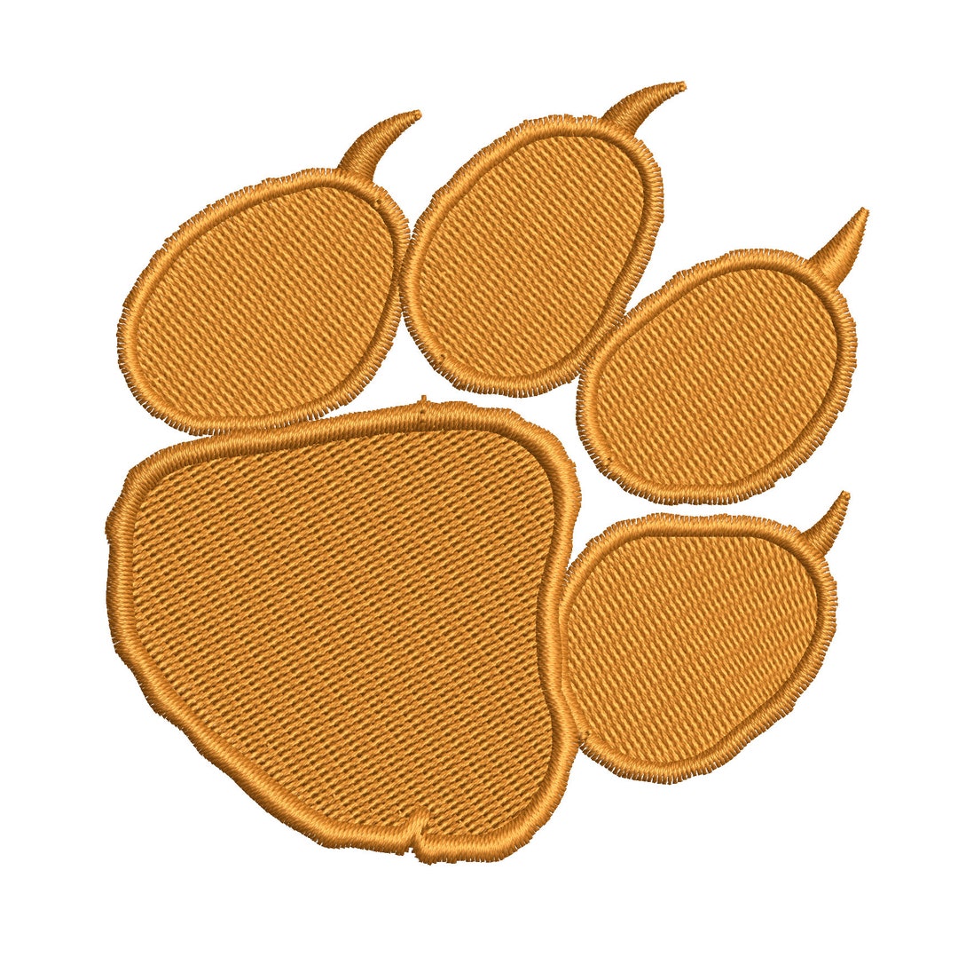 Tiger Paw Print High Quality Embroidery Design Download 5 Sizes 9 ...