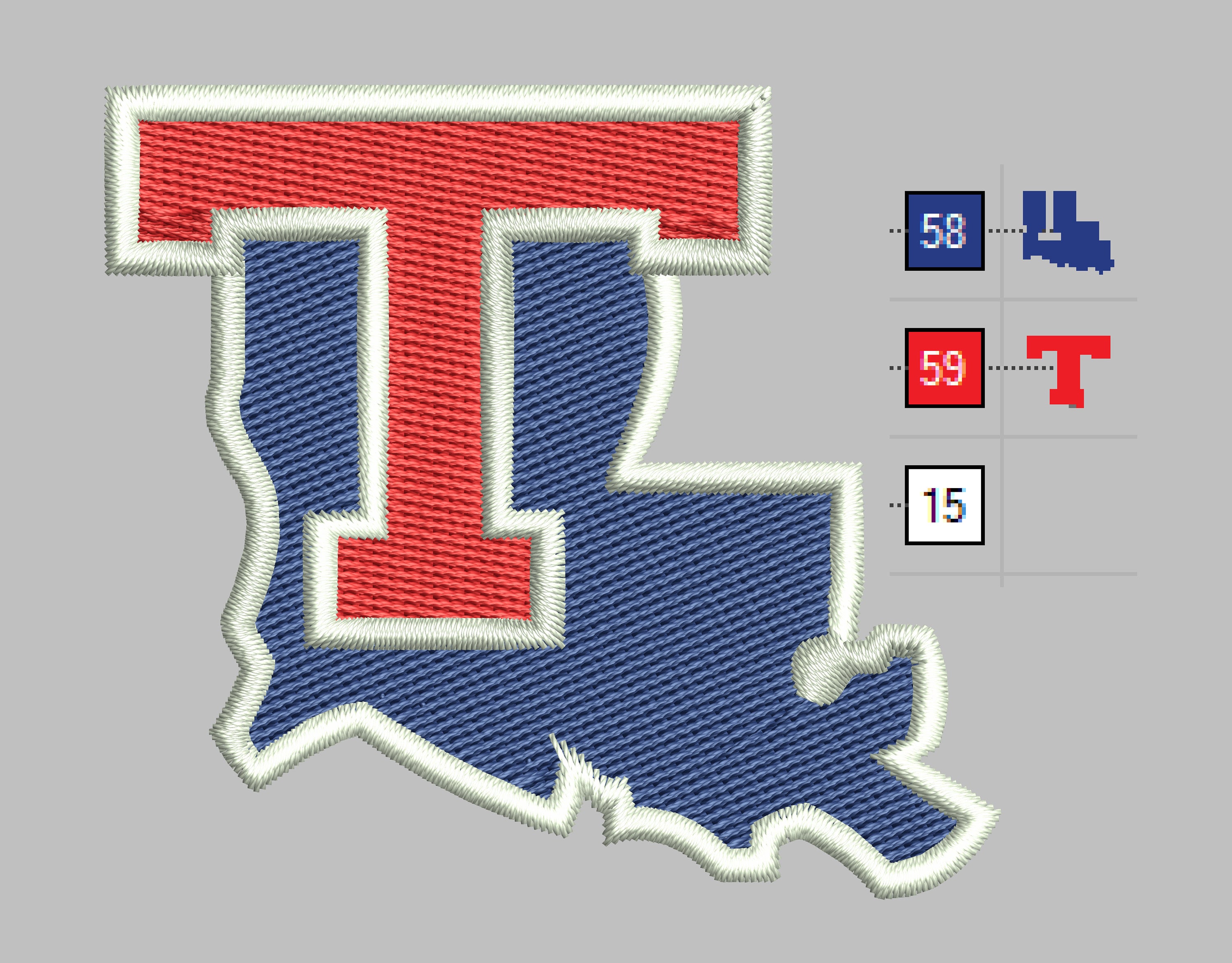 LT Monogram Embroidery Design Download 8 Sizes 9 Formats - Etsy