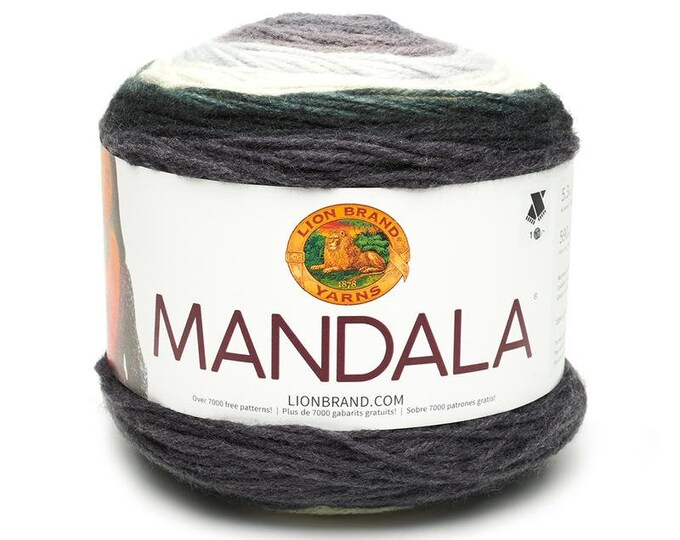 HARPY Lion Brand Mandala Yarn Wt 3 Light Acrylic Variegated Machine ...