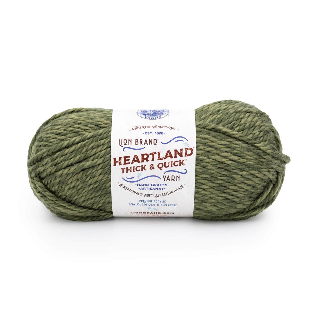 GRIFFITH Sage Green Olive Lion Brand Heartland Thick & Quick American ...