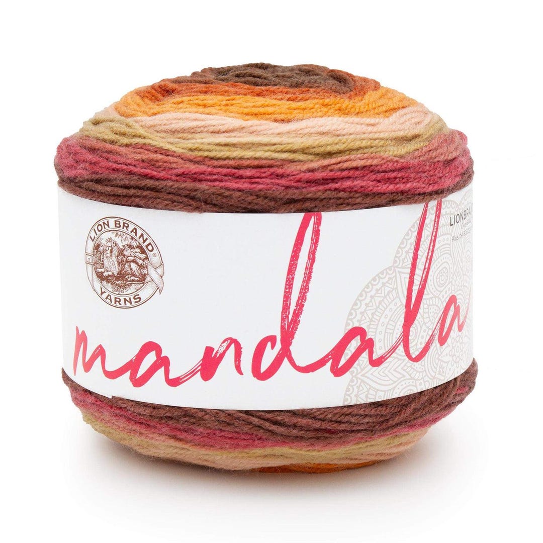 BANSHEE Brown Wine Pink Brick Red Lion Brand Mandala Yarn Wt 3 Light ...