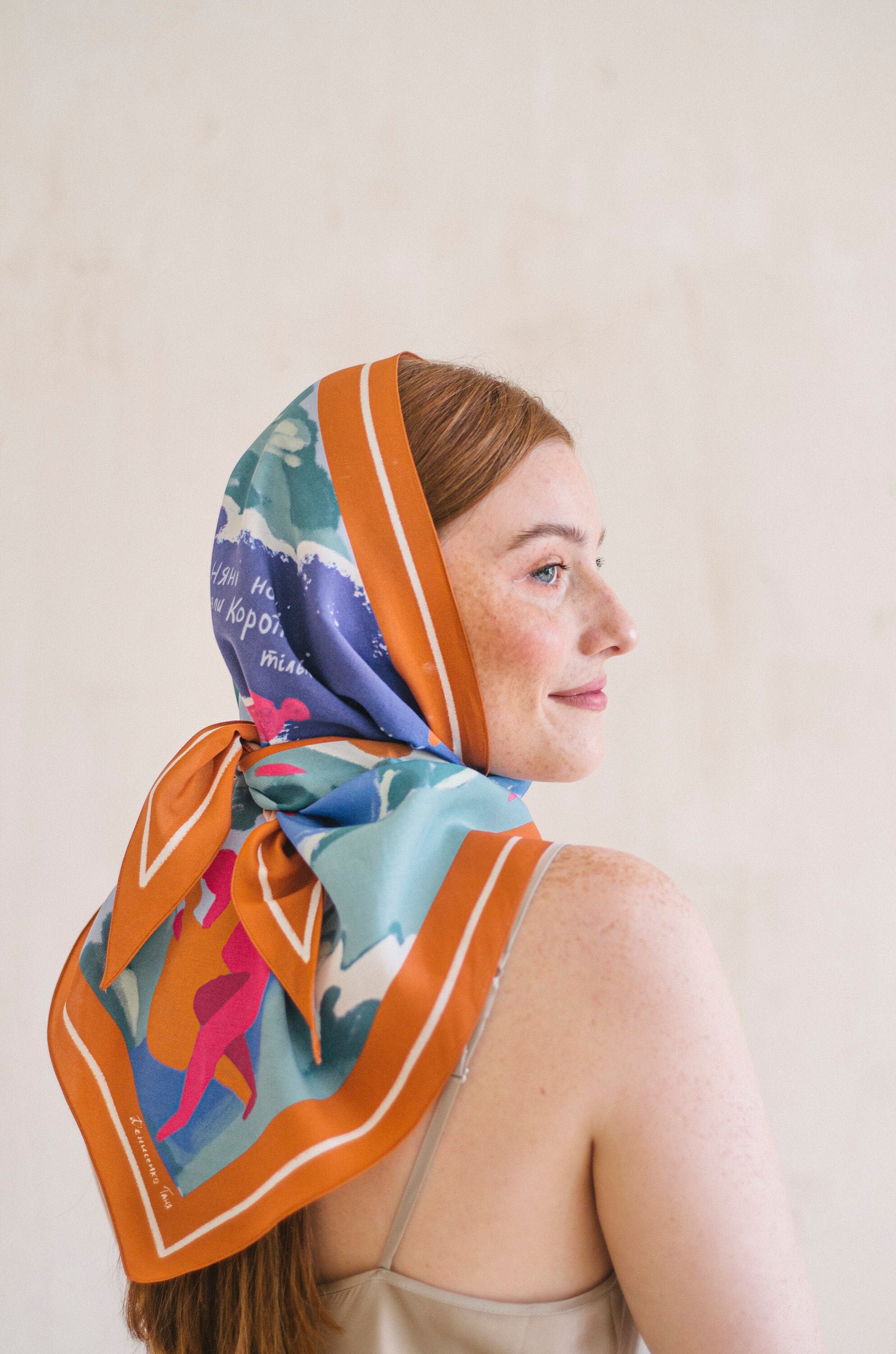 Designer Tie Back Kerchief Large Silk Hair Handbag Scarf Skinny ...