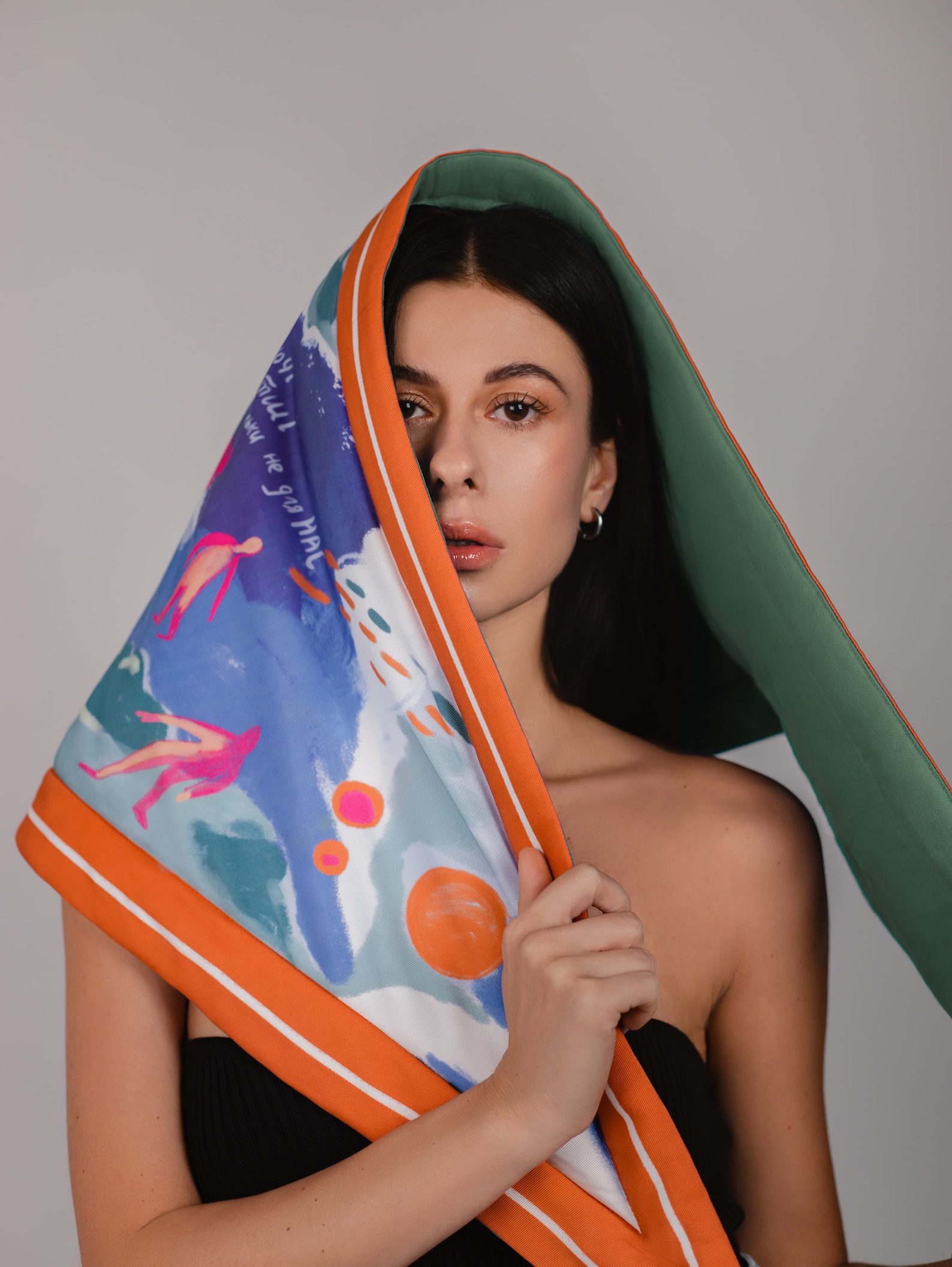 Designer Oversized Babushka Scarf Warm Kerchief Headband Women Cape ...