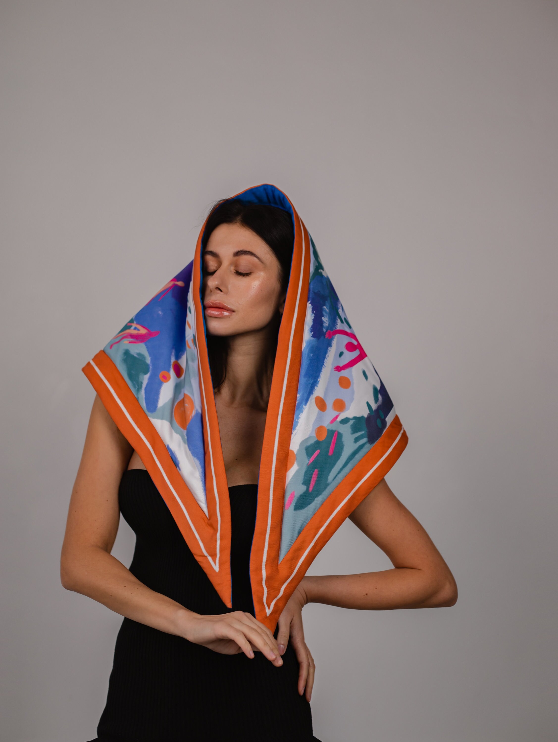 Designer Oversized Babushka Scarf Warm Kerchief Headband - Etsy