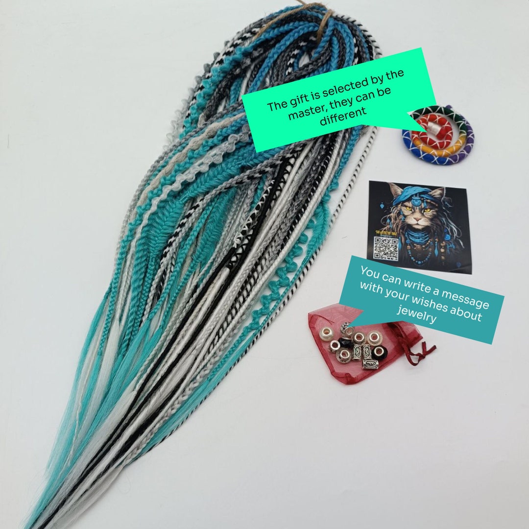 Black-white Dreadlocks De&se/marine Mix of Textured Braids, Dreads With ...