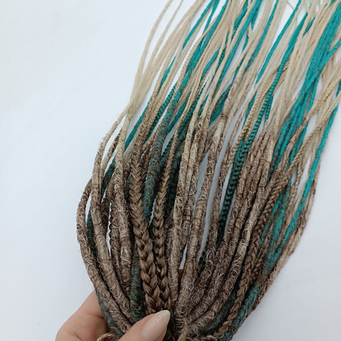 Synthetic Dreads and Braids/double and Single Tip Dreads Set/natural ...
