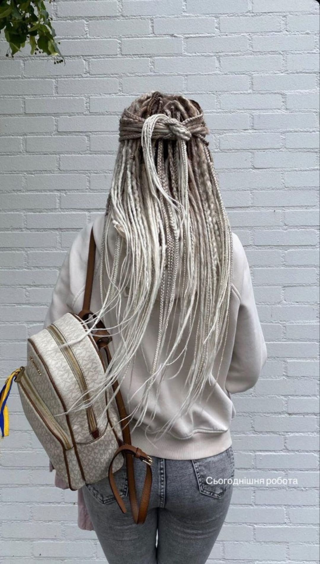 Dreadlock Extension DE Texture Mix: Light Grey, White/de Blonde ...