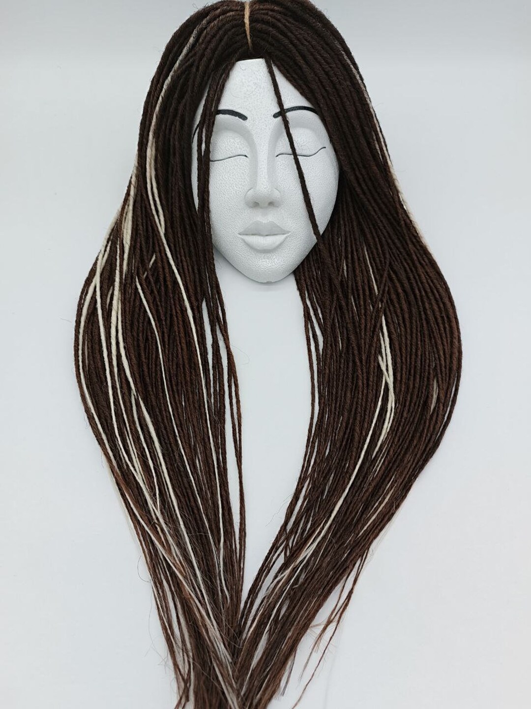 Extension of Very Thin Dreads DE Dark Brown, Blond/long Thin Dreads ...