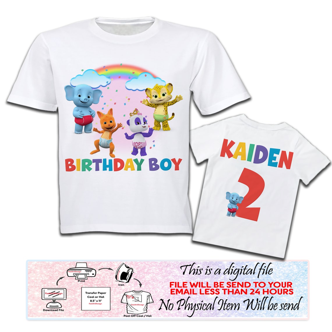 Word Party Front Back Shirt, Word Party Ke Birthday Shirt Iron on ...
