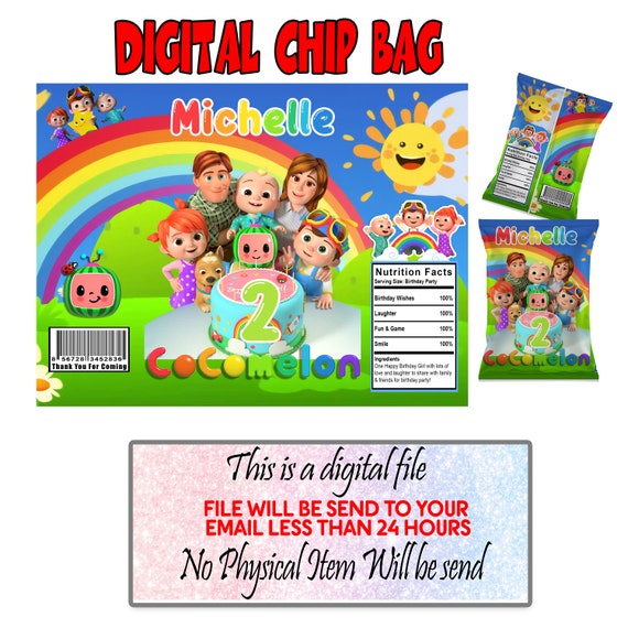 Cocomelon Chip Bag Cocomelon Favor Cocomelon Birthday Chip | Etsy