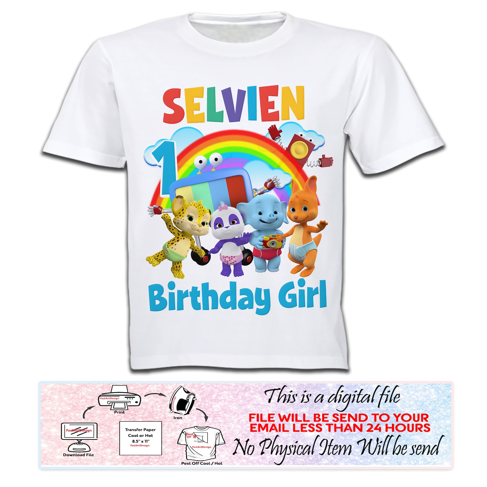 Word Party Birthday Iron on Transfer Word Party Set Family - Etsy