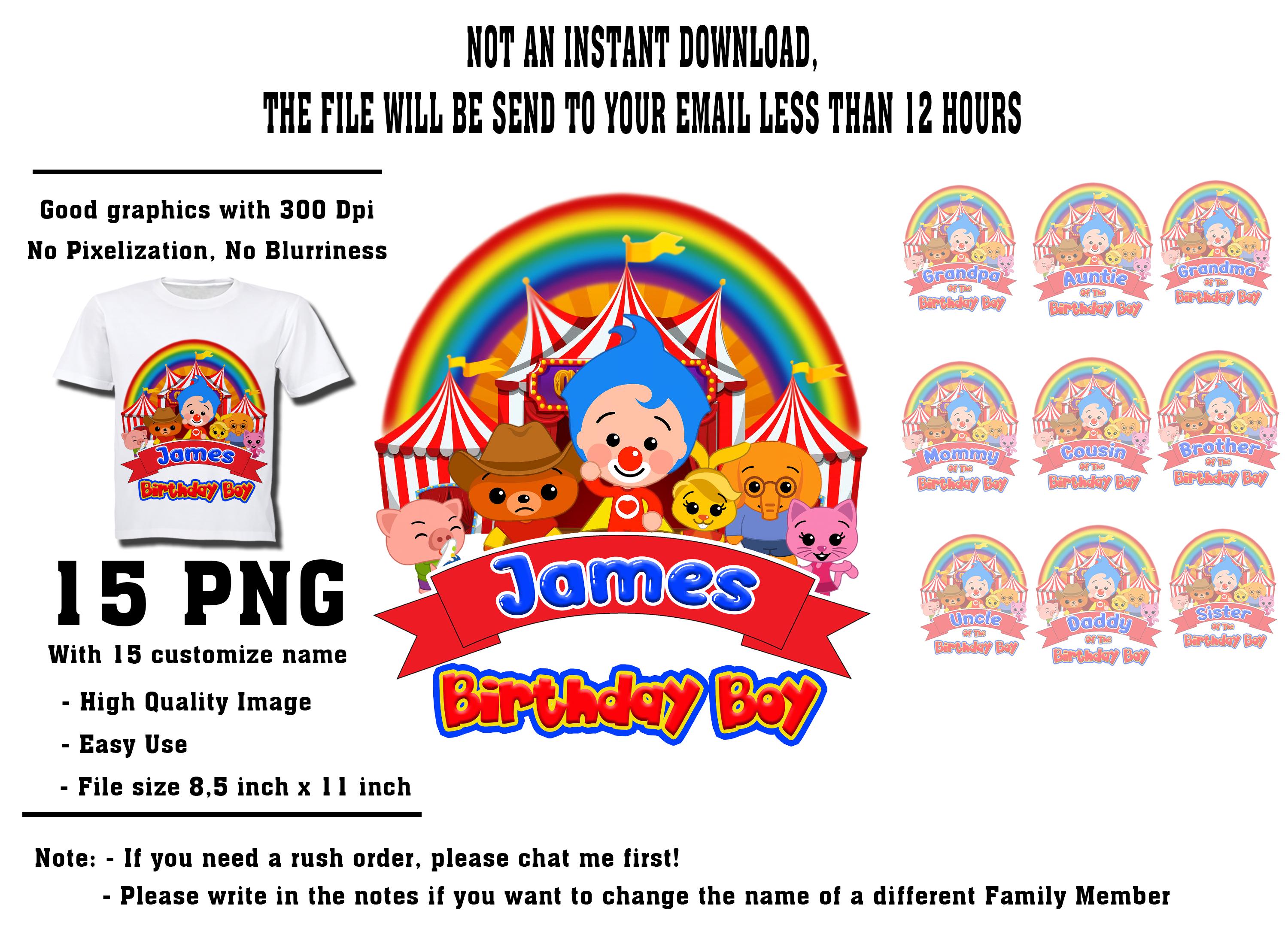 Plim Plim Birthday Iron on Transfer, Plim Plim Iron on Transfer, Plim ...