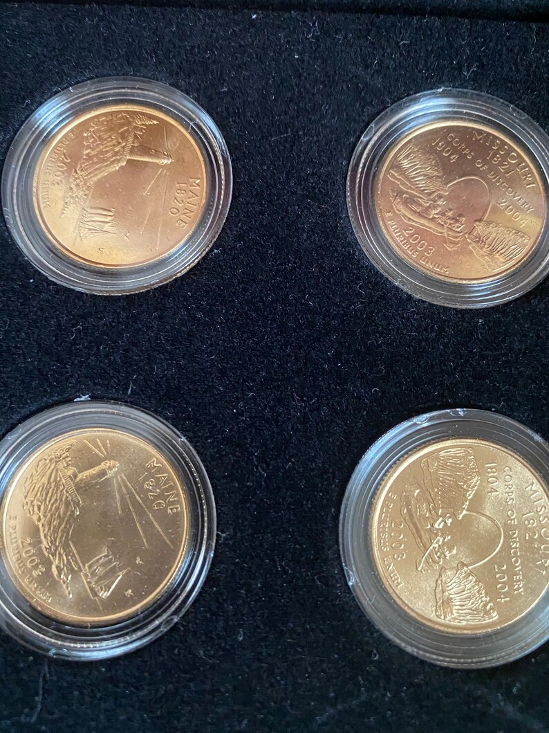 Gold Plated 50 State Quarter Collection With US Territories From ...