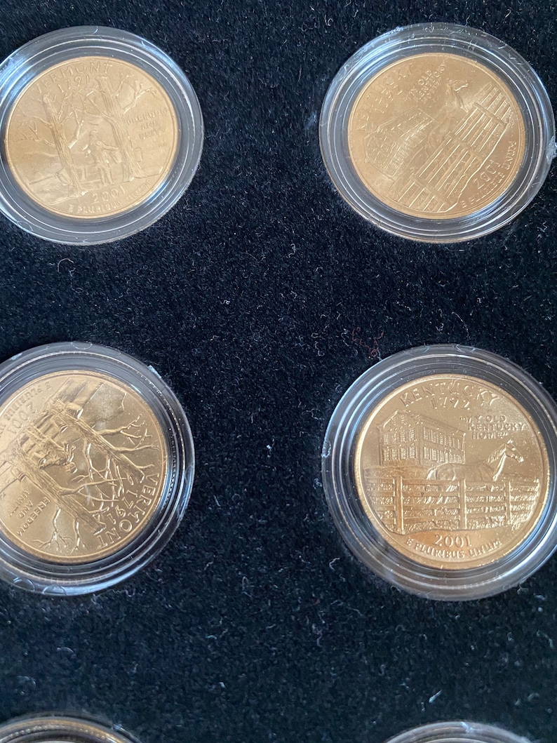 Gold Plated 50 State Quarter Collection With US Territories From ...