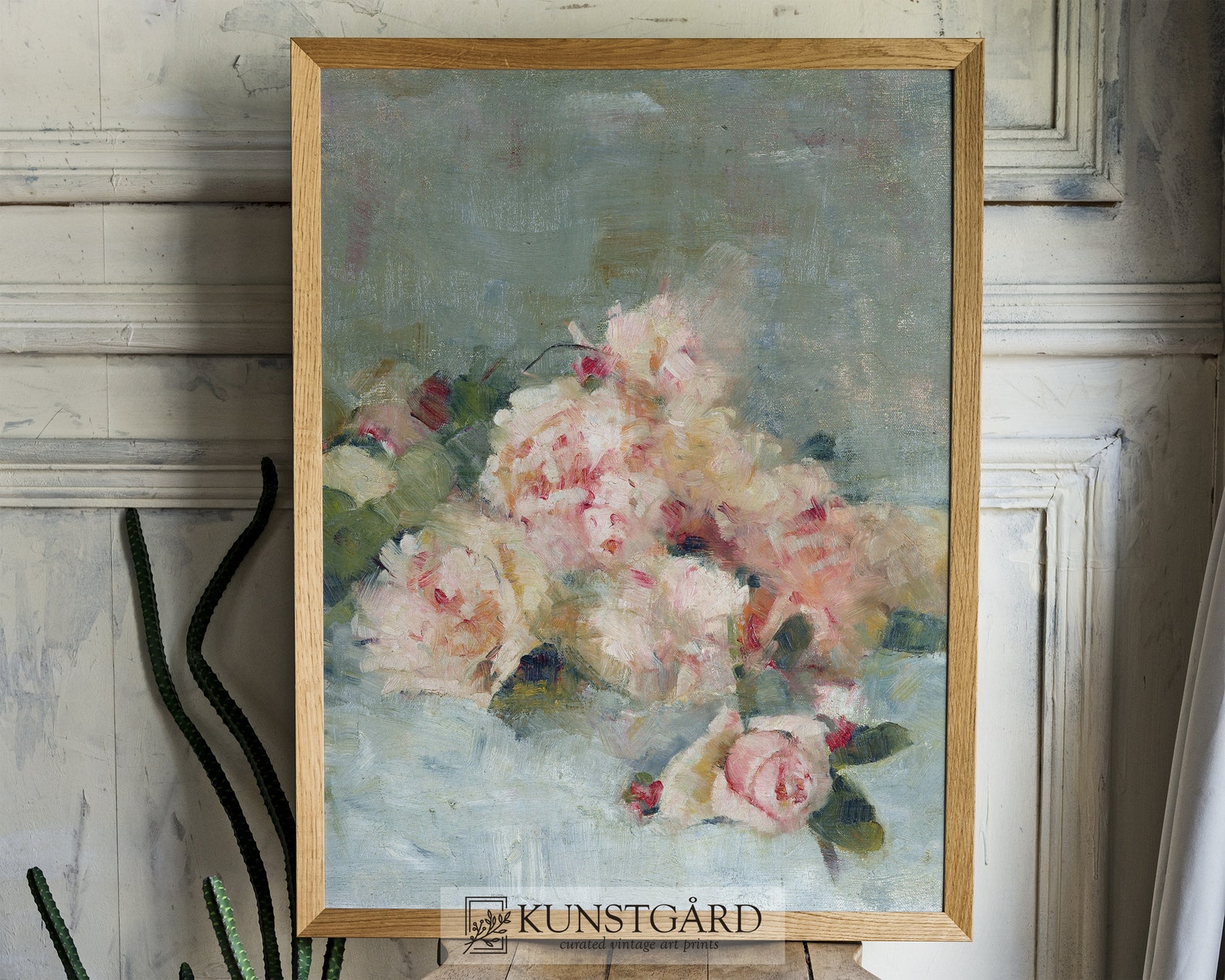French Antique Rose Painting Romantic Floral Print Flower - Etsy