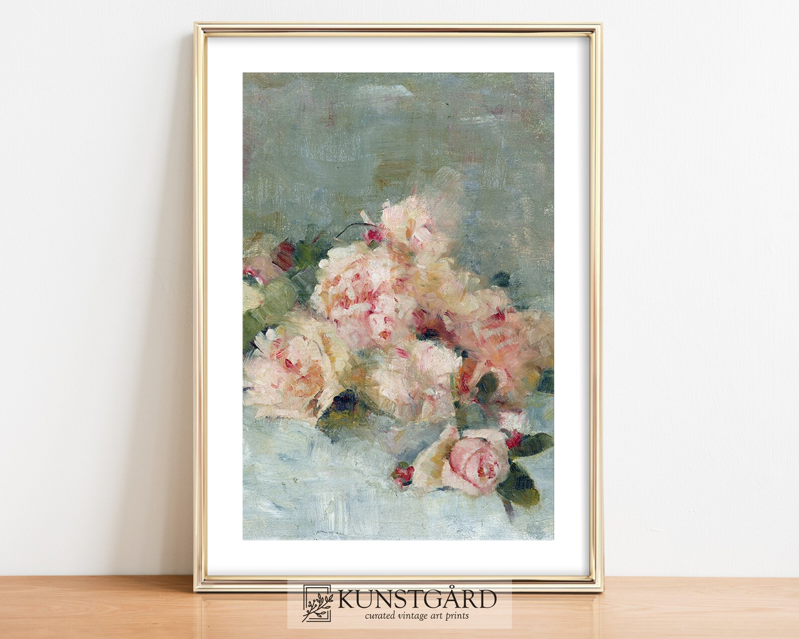 French Antique Rose Painting Romantic Floral Print Flower - Etsy