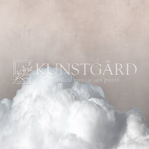 Beige Cloud Wall Art, Modern Living Room Decor, Moody Cloud Painting ...