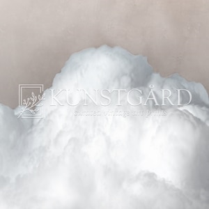 Beige Cloud Wall Art, Modern Living Room Decor, Moody Cloud Painting ...