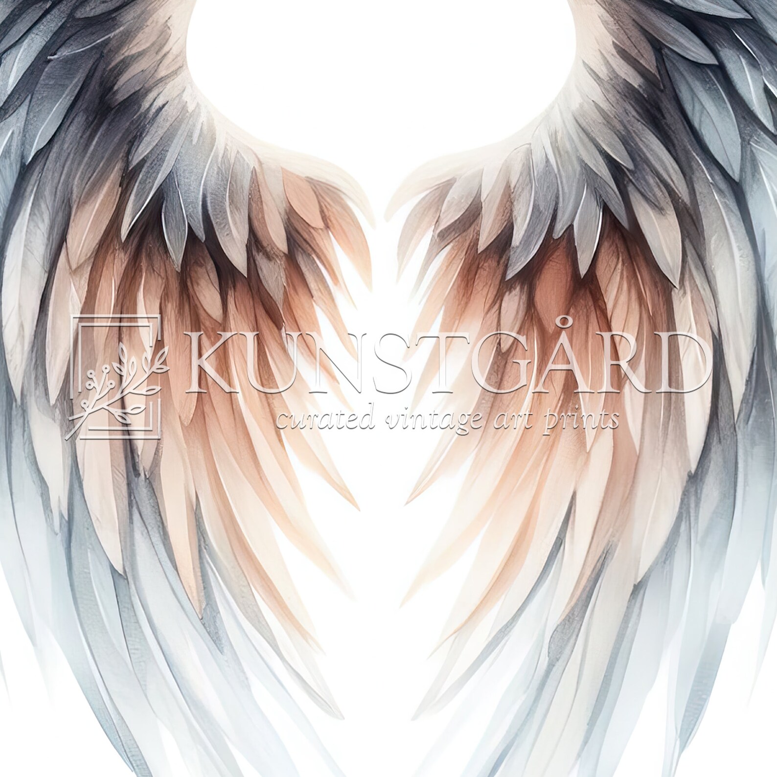 Minimalist Angel's Wings SET of 2, Vertical and Square, Bedroom Decor ...
