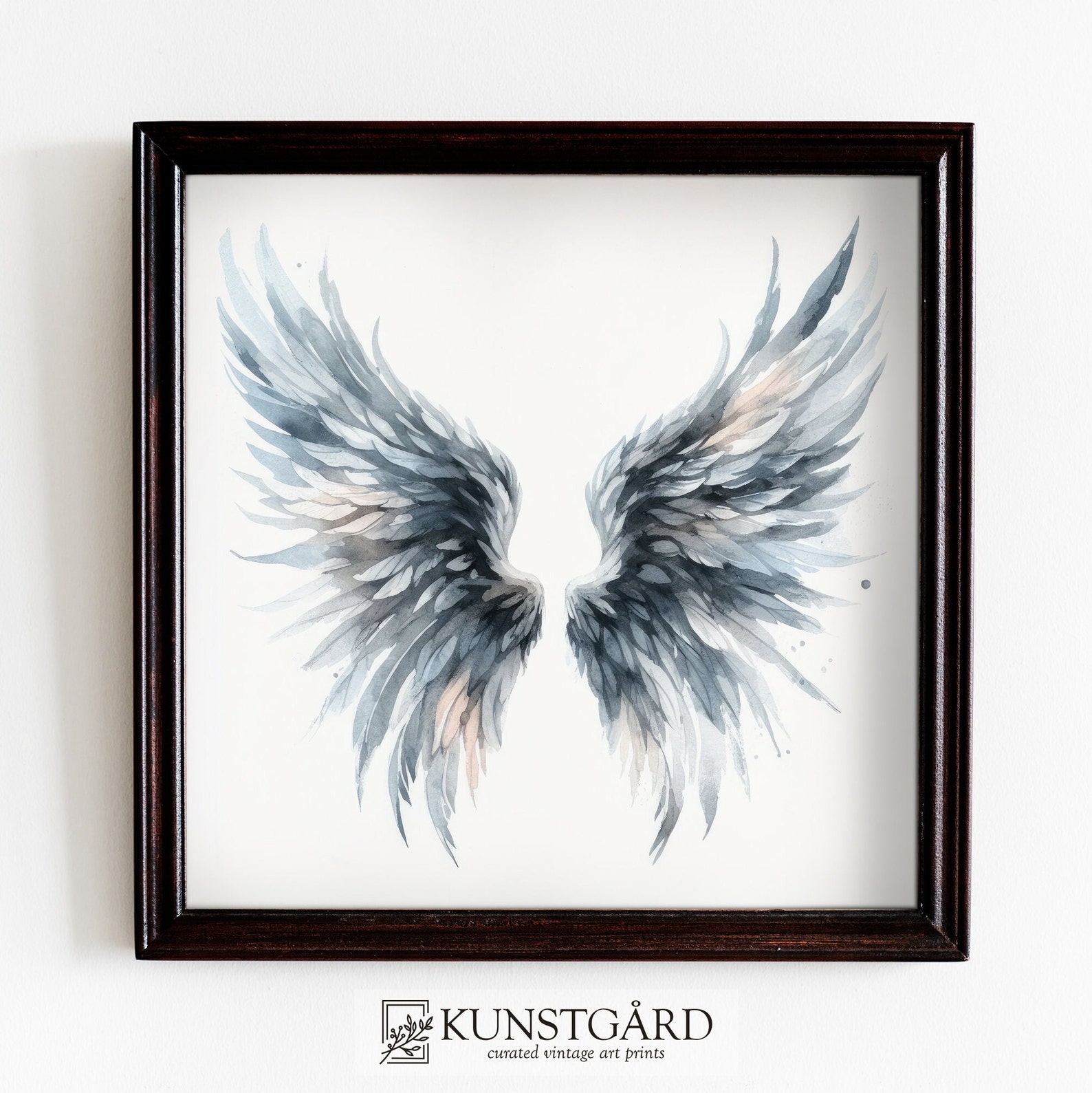 Minimalist Angel's Wings SET of 2, Vertical and Square, Bedroom Decor ...