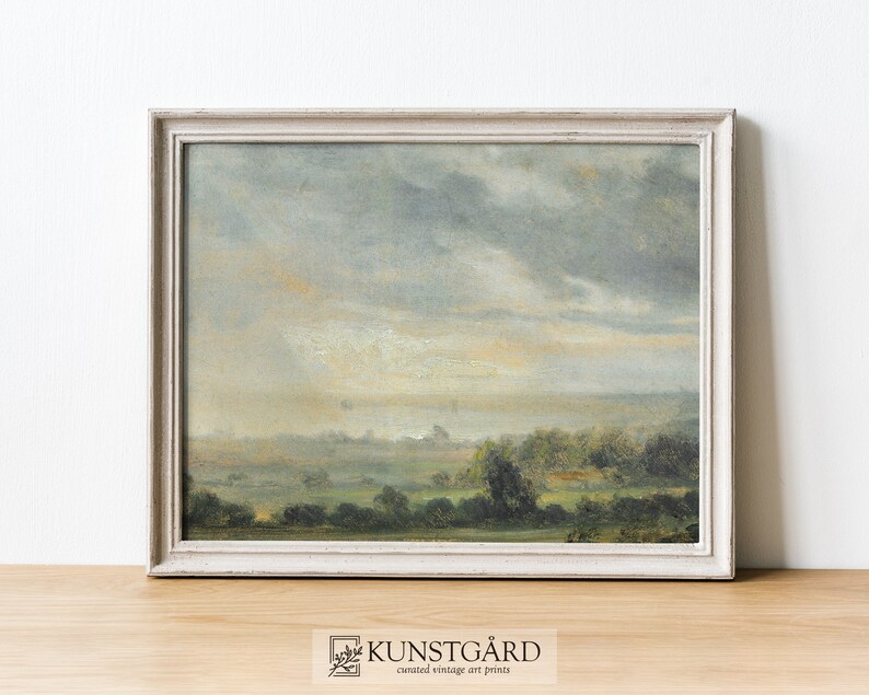 Vintage Landscape Oil Painting Muted Landscape Print - Etsy