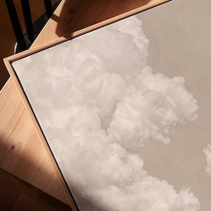 Beige Cloud Print, Neutral Cloud Wall Art, Soft Tone Living Room Decor ...