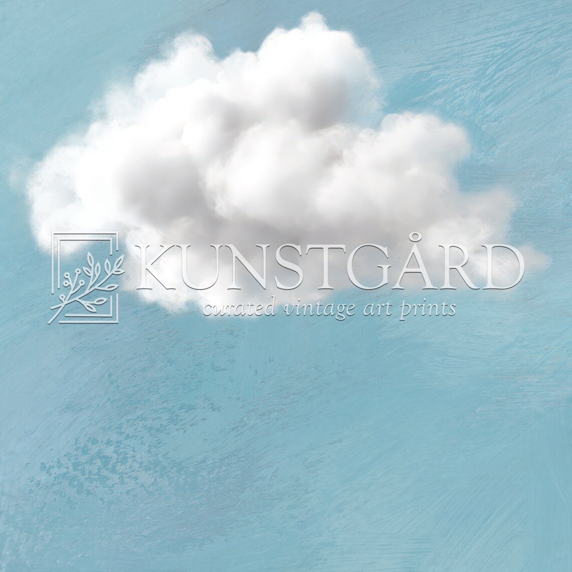 Baby Blue Cloud SET of 3 Prints, Nursery Wall Decor Sky Blue Cloud ...