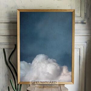 Blue Cloud Painting SET of 2, Blue Cloud Poster, Moody Cloud Print ...