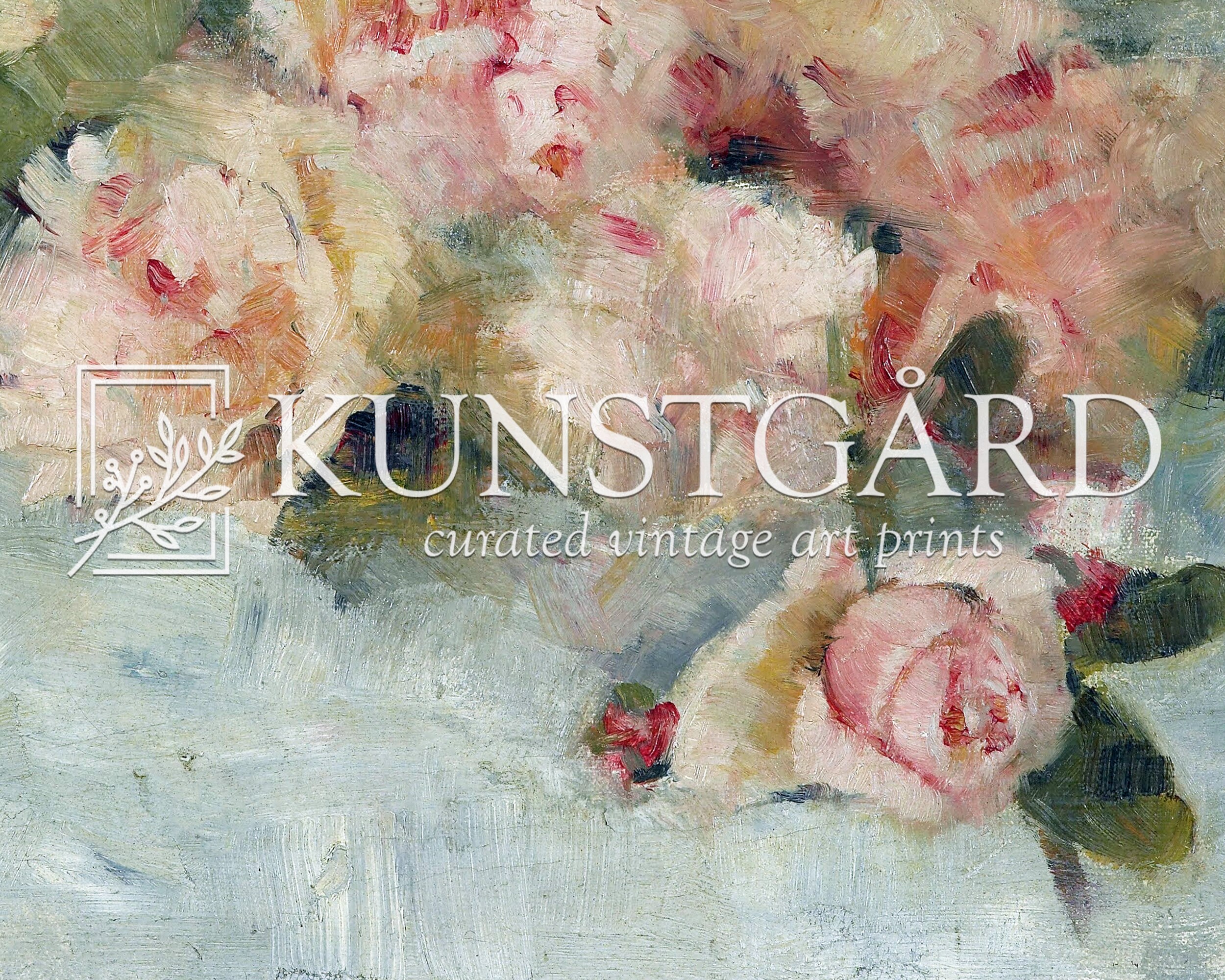 French Antique Rose Painting | Romantic Floral Print | Flower Still ...