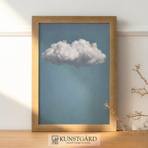 Blue Cloud Painting SET of 2 | Vintage Cloud Blue Wall Art | Nursery ...