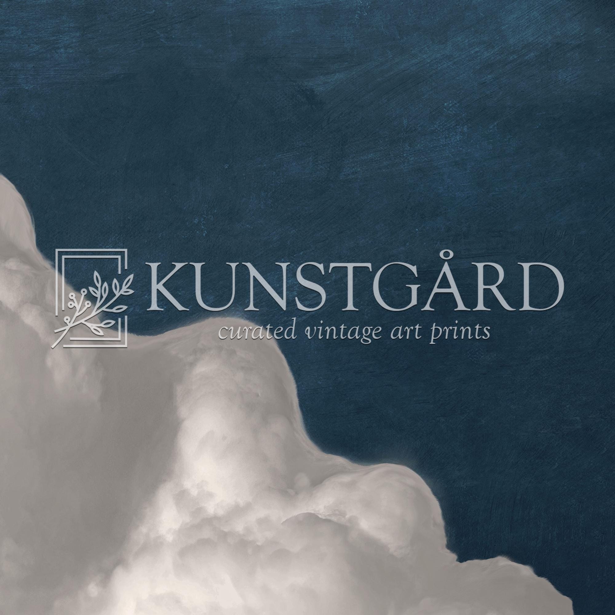 Dark Blue Cloud SET of 3 Prints, Navy Blue Cloud Poster Moody Cloud ...
